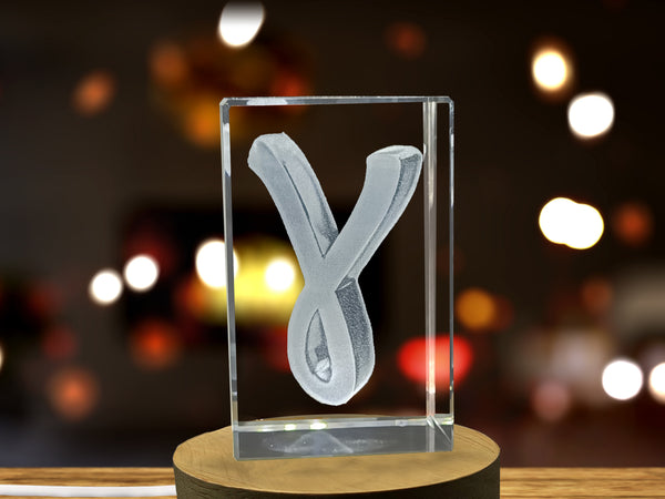 Gamma Greek Letter Trophy Award Crystal – AB Crystal Collection