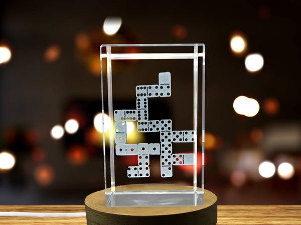3D Engraved Crystal Dominoes Game – AB Crystal Collection