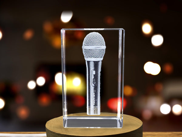 Microphone Trophy Award - Crystal Elegance – AB Crystal Collection