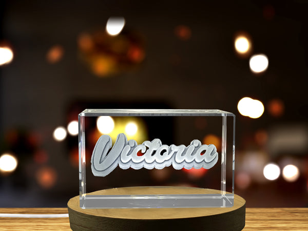 Personalized 3D Trophy Award with LED – AB Crystal Collection