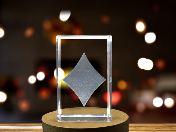 3D Engraved Crystal Diamond Card – AB Crystal Collection
