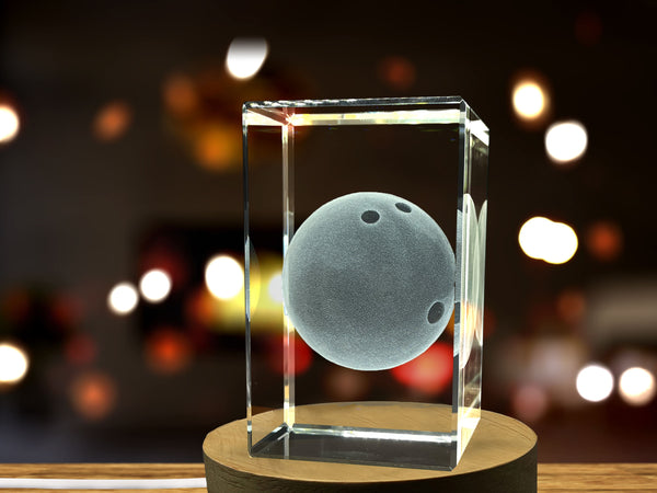 3D Engraved Crystal Bowling Ball Keepsake – AB Crystal Collection