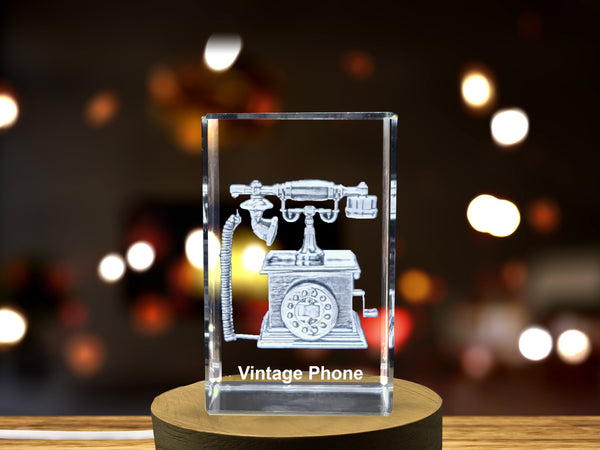 Vintage Rotary Phone Trophy Award – AB Crystal Collection