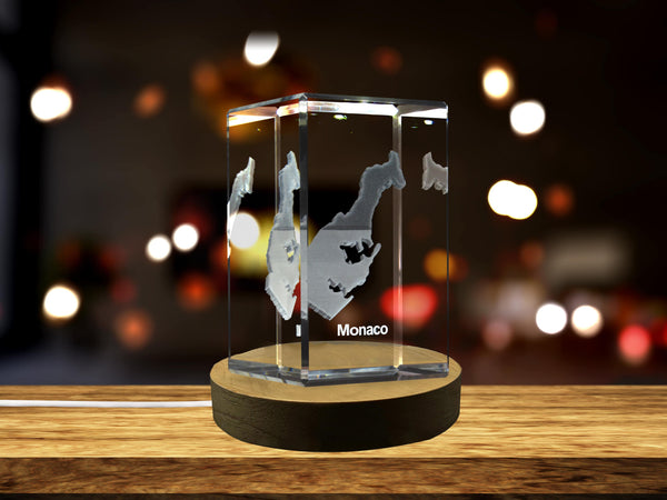 Monaco 3D Engraved Crystal Keepsake – AB Crystal Collection